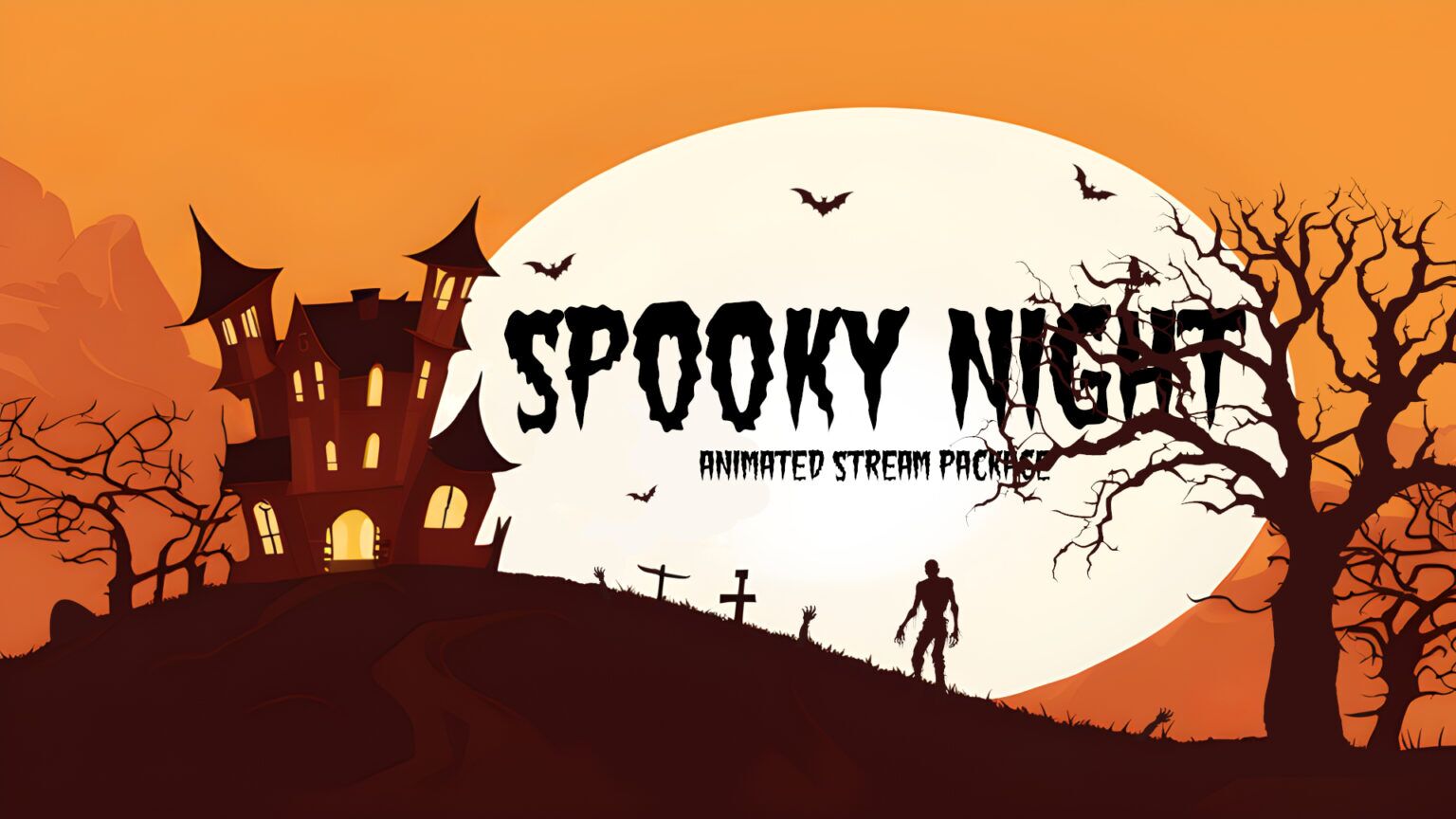 Spooky Night Stream Package - OverlayUniverse